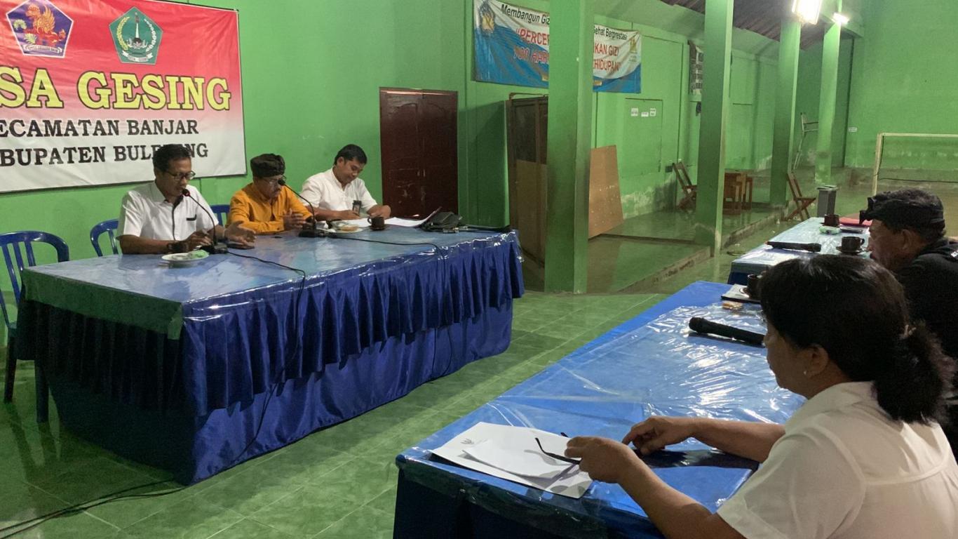 PEMBINAAN SUBAK DI DESA GESING - Website Desa Gesing